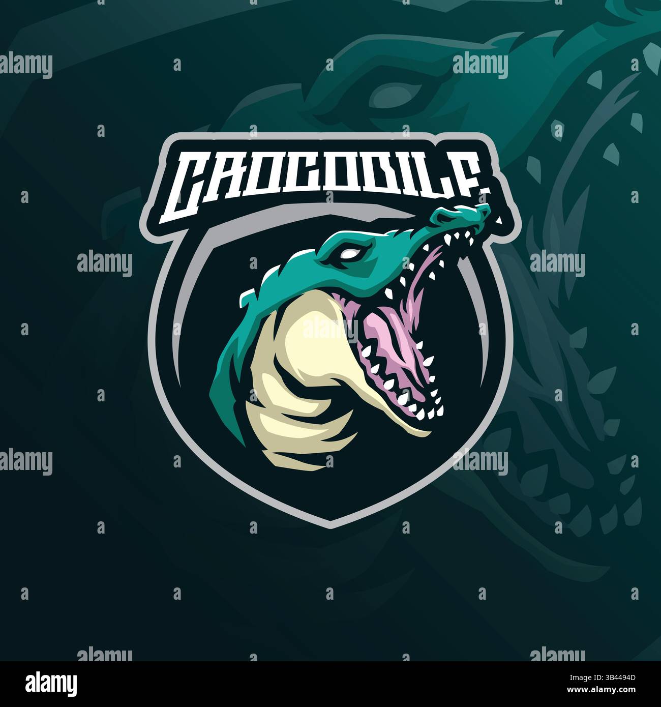 Crocodile mascot logo design vector with modern illustration concept ...