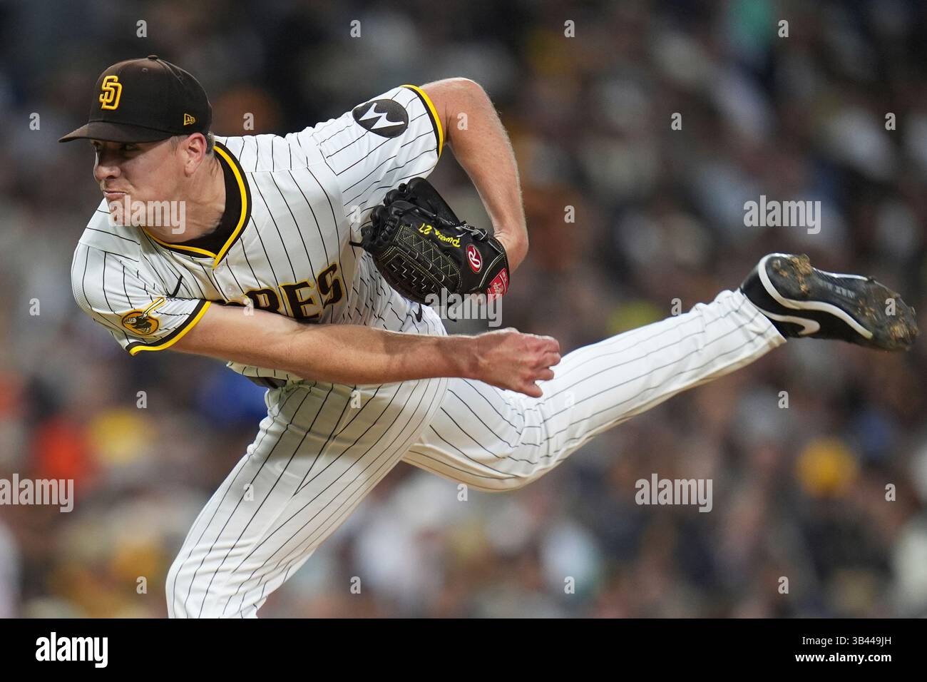 San Diego Padres starting pitcher Nick Pivetta works against a San ...