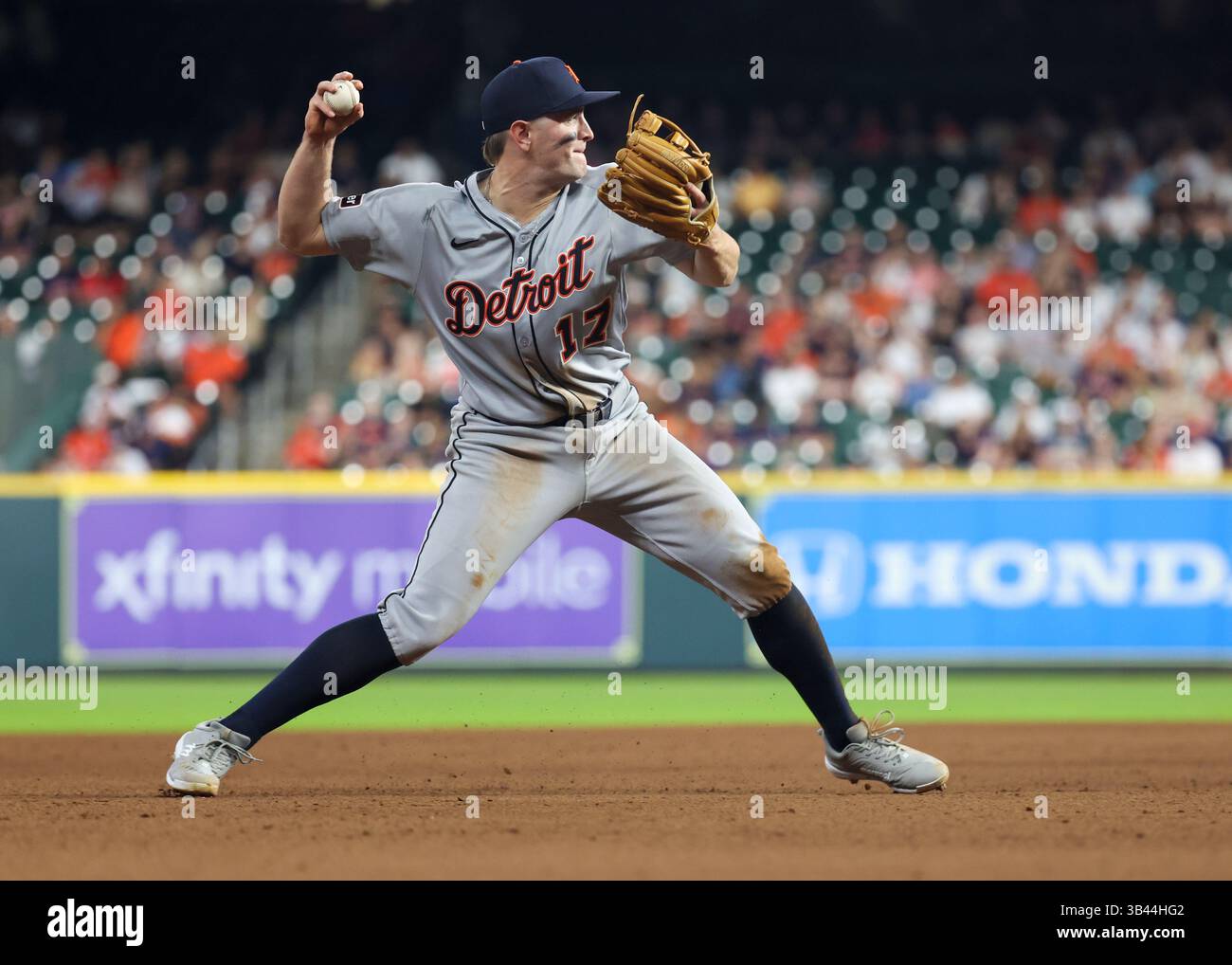 HOUSTON, TX - APRIL 29: Detroit Tigers third baseman Jace Jung (17 ...