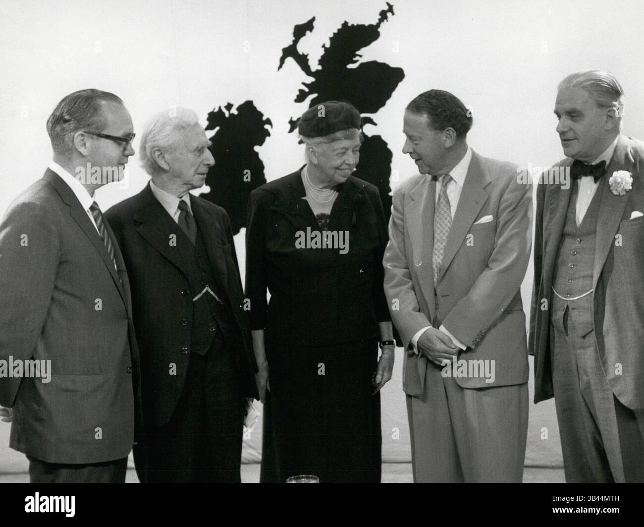 Dec. 16, 1957 - Robert McKenzie; Bertrand Russell; Mrs. Roosevelt; Hugh ...