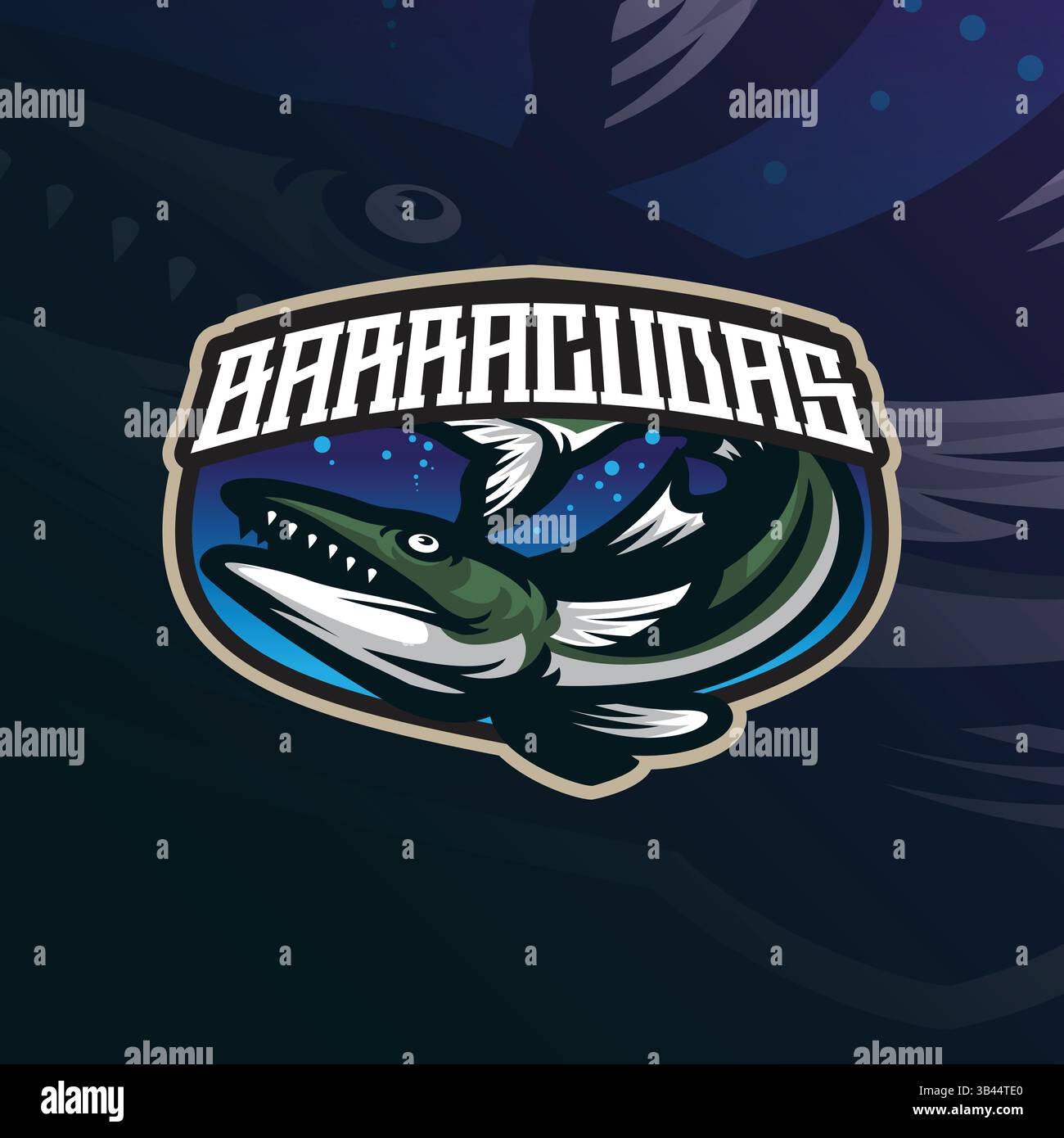 Barracuda mascot logo design vector with modern illustration concept ...