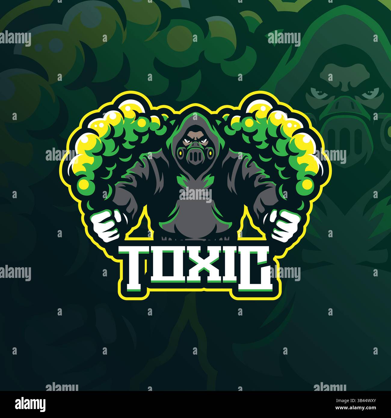 Toxic mascot logo design vector with modern illustration concept style ...