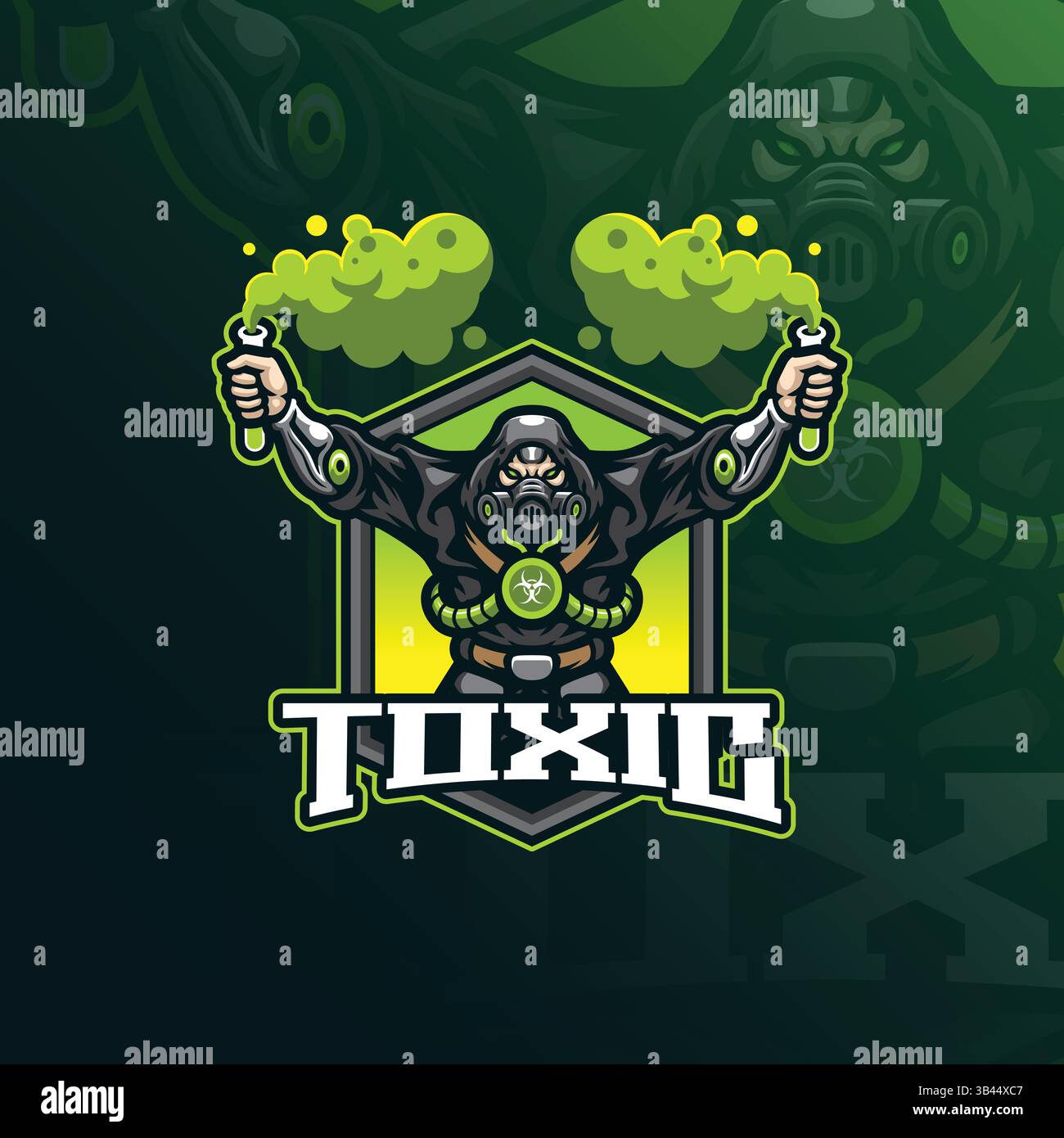 Toxic mascot logo design vector with modern illustration concept style ...