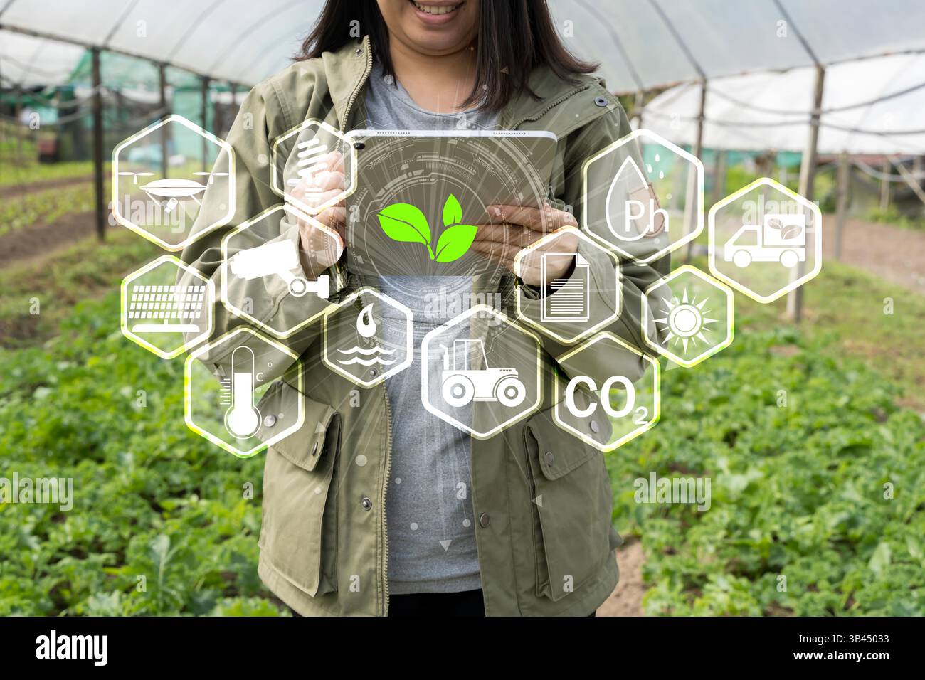 iot smart industry robot 4.0 agriculture concept,industrial agronomist ...