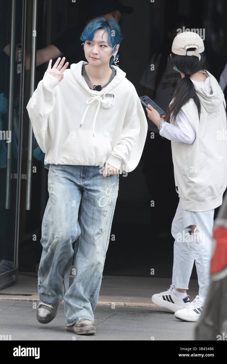 Chinese singer, songwriter, and actress Bibi Zhou appears in Changsha ...