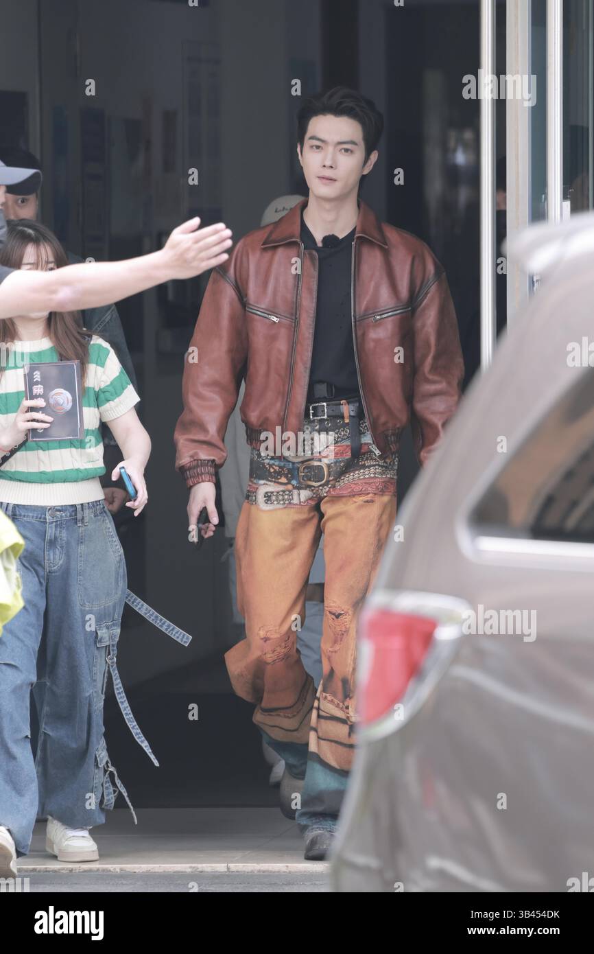 Chinese actor and model Xu Kai appears in Changsha City, south China's ...