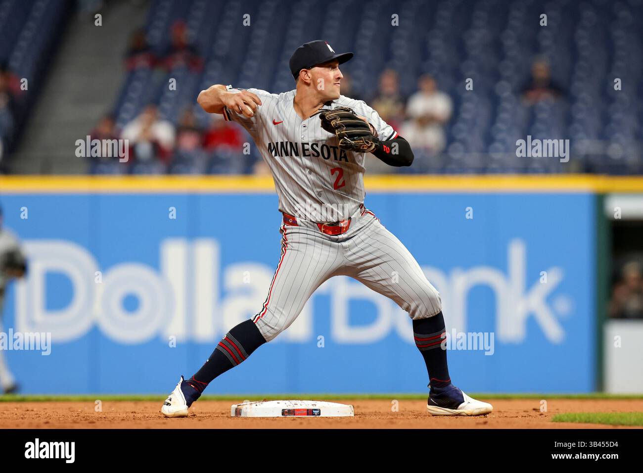 CLEVELAND, OH - APRIL 29: Minnesota Twins second baseman Brooks Lee (2 ...