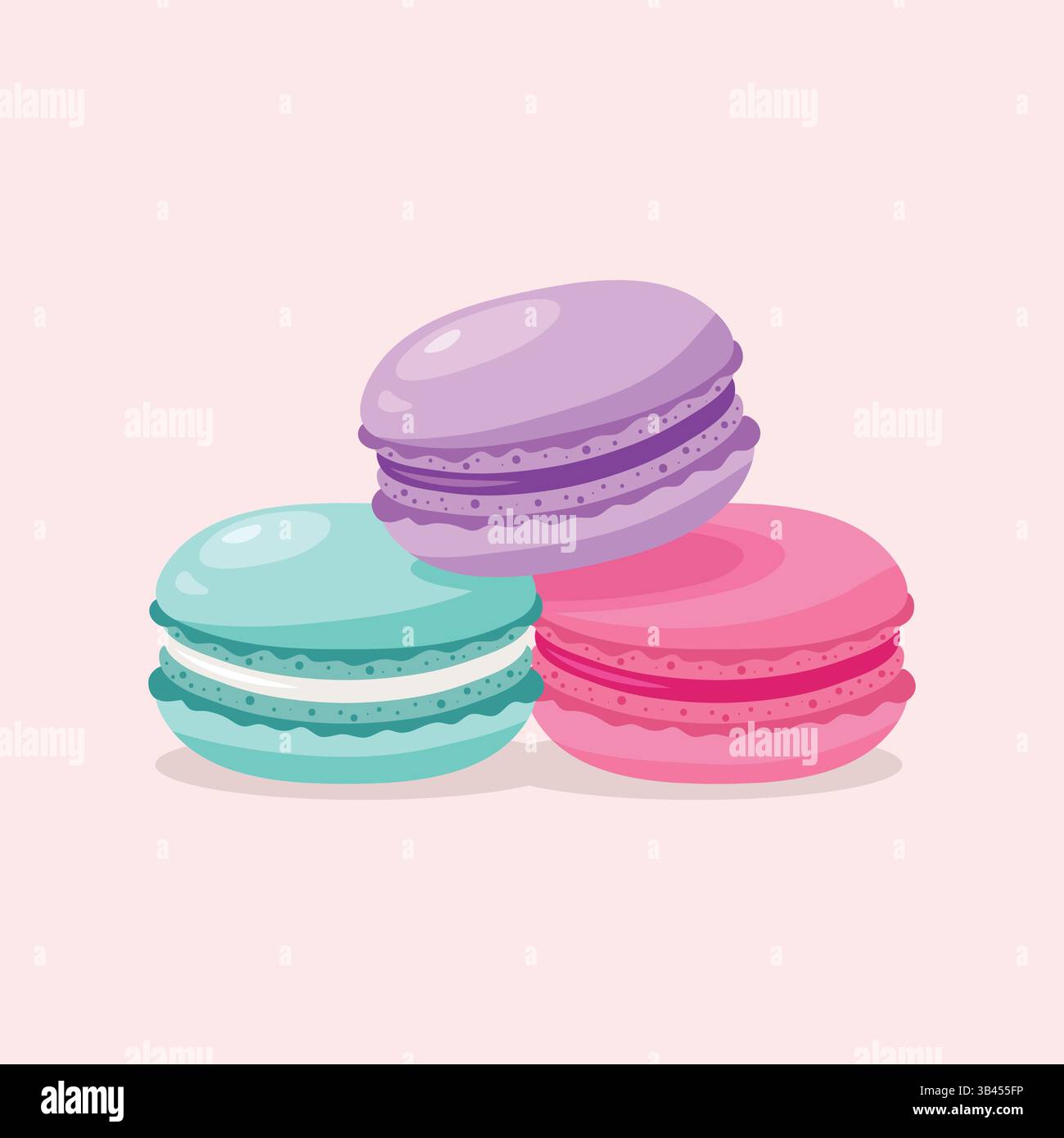 Stack of colorful sweet macarons different flavors and colors. Macarons ...