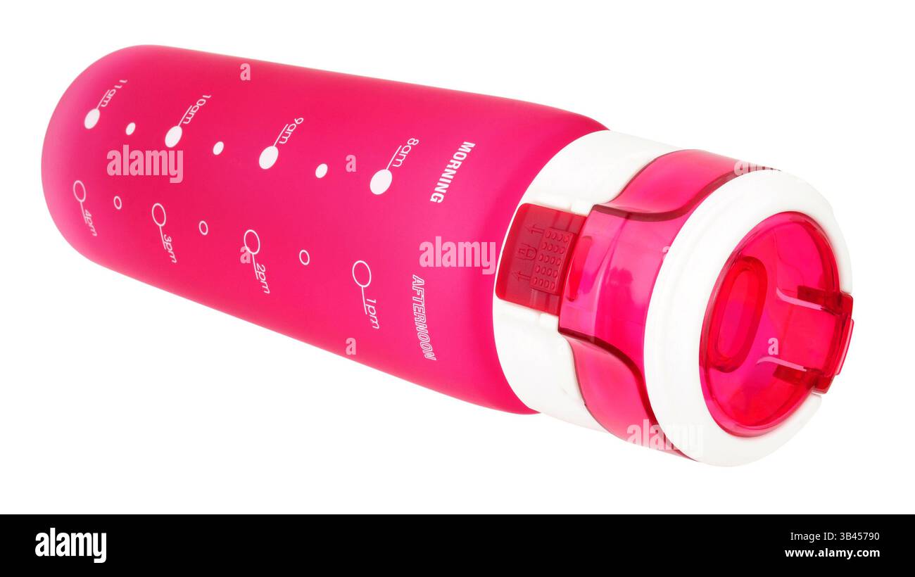 750ml chugger water drink bottle in matte pink with dosage guide ...
