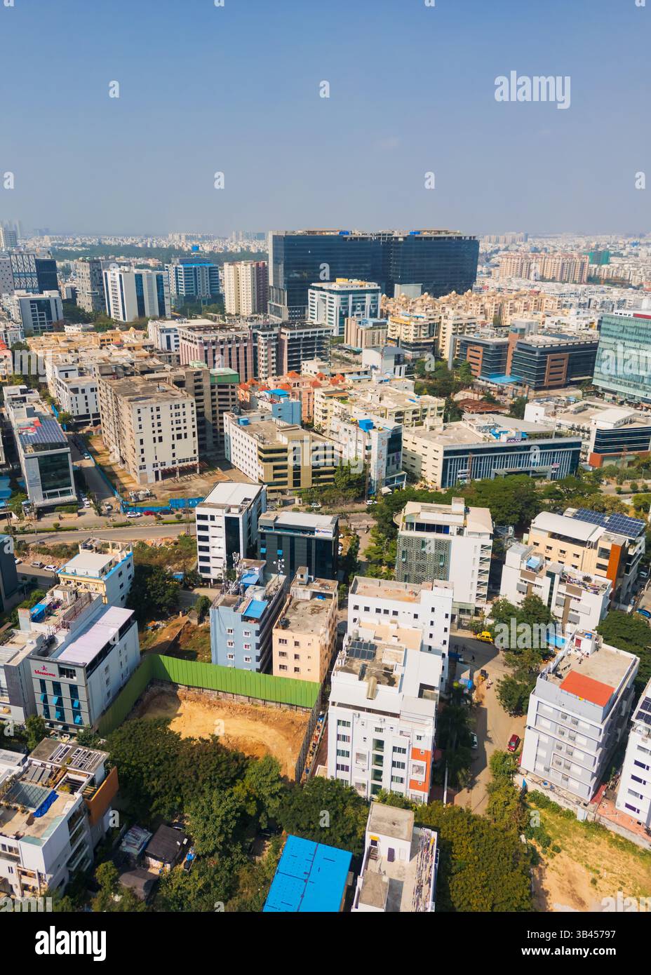 Hyderabad, India - December 08, 2023: Hitec city with in Hyderabad city ...