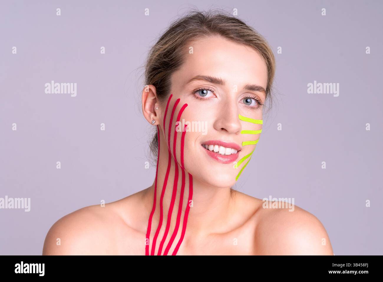 Tightened face contour hi-res stock photography and images - Alamy
