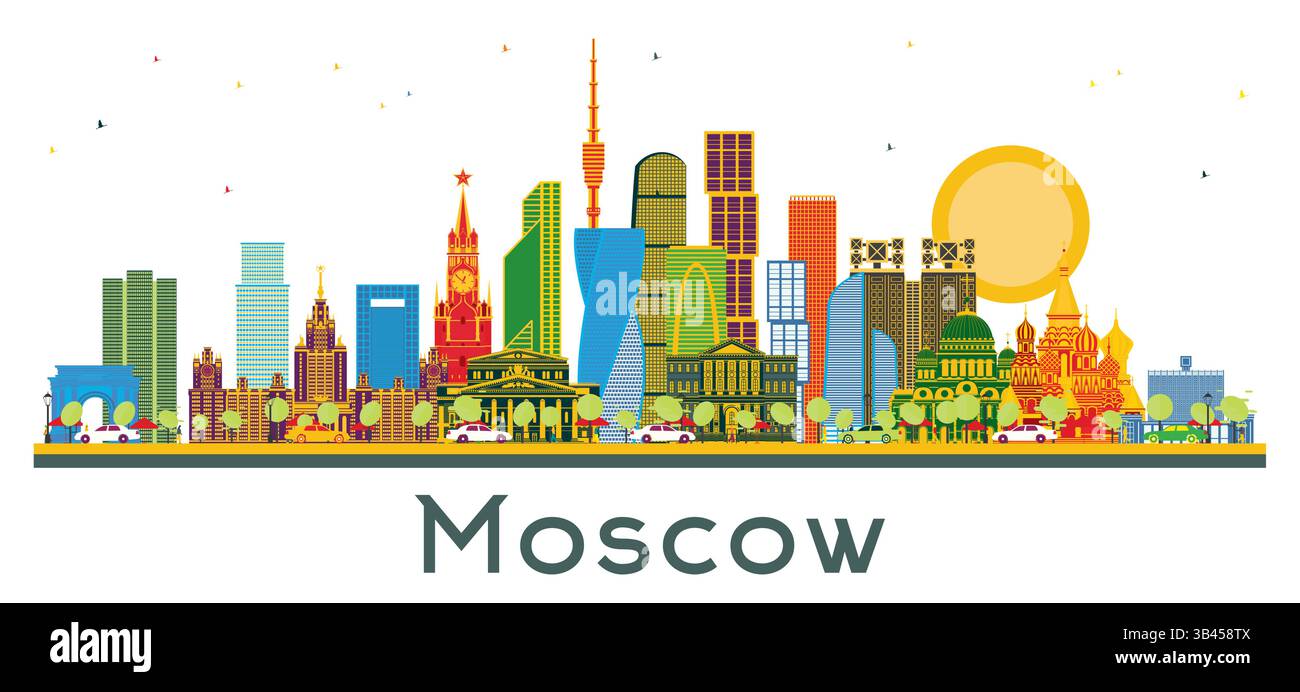 Moscow city skyline business Cut Out Stock Images & Pictures - Alamy