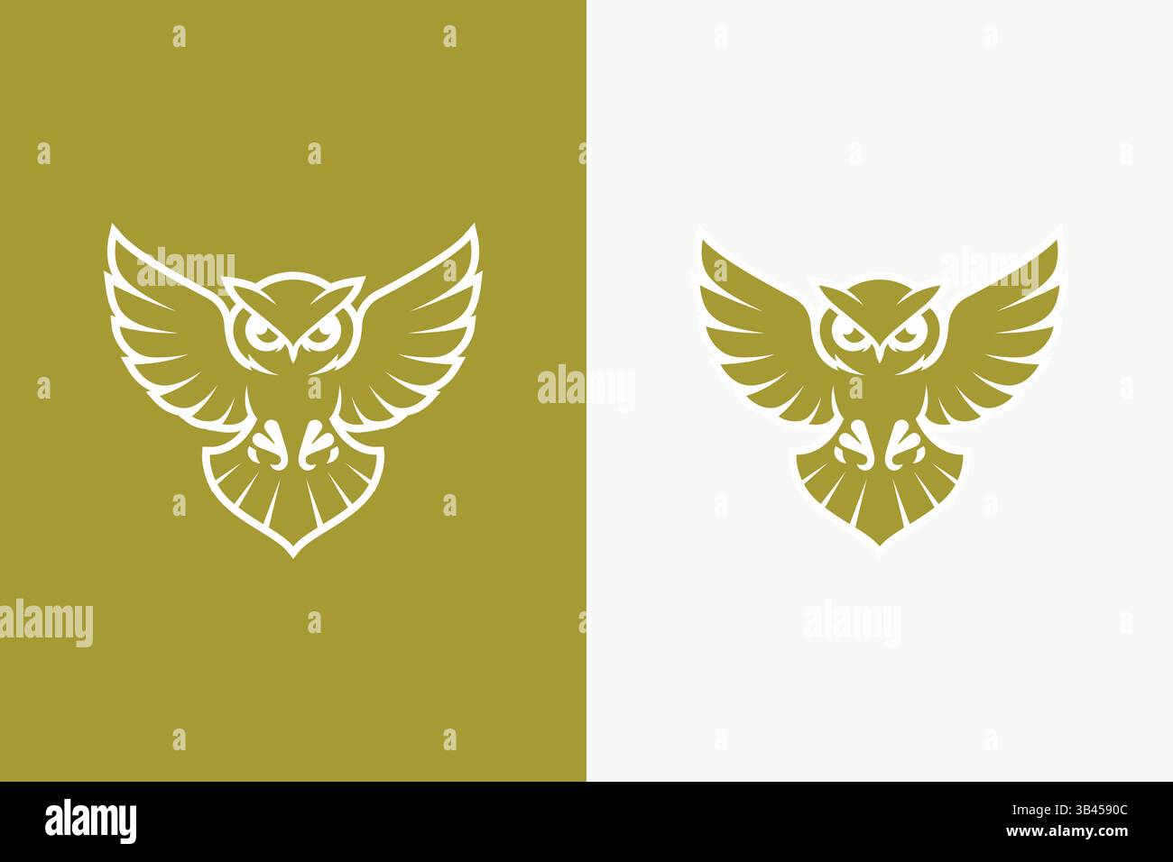 Majestic Gold Owl Fly Logo Mystery, Wisdom, Cognition and Creative ...