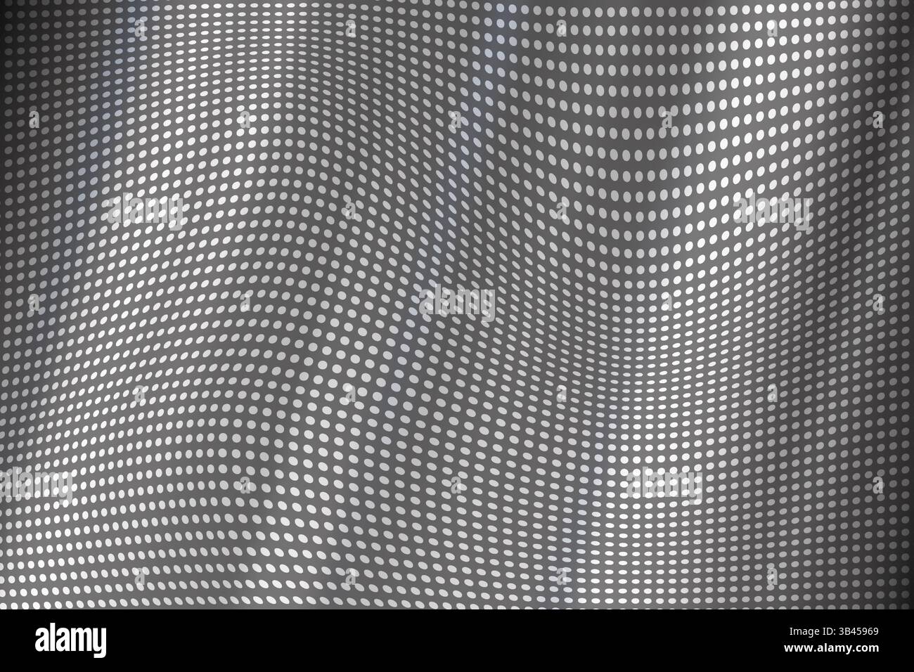 Dotted halftone silver perforated silver film. Vector pixel metal ...