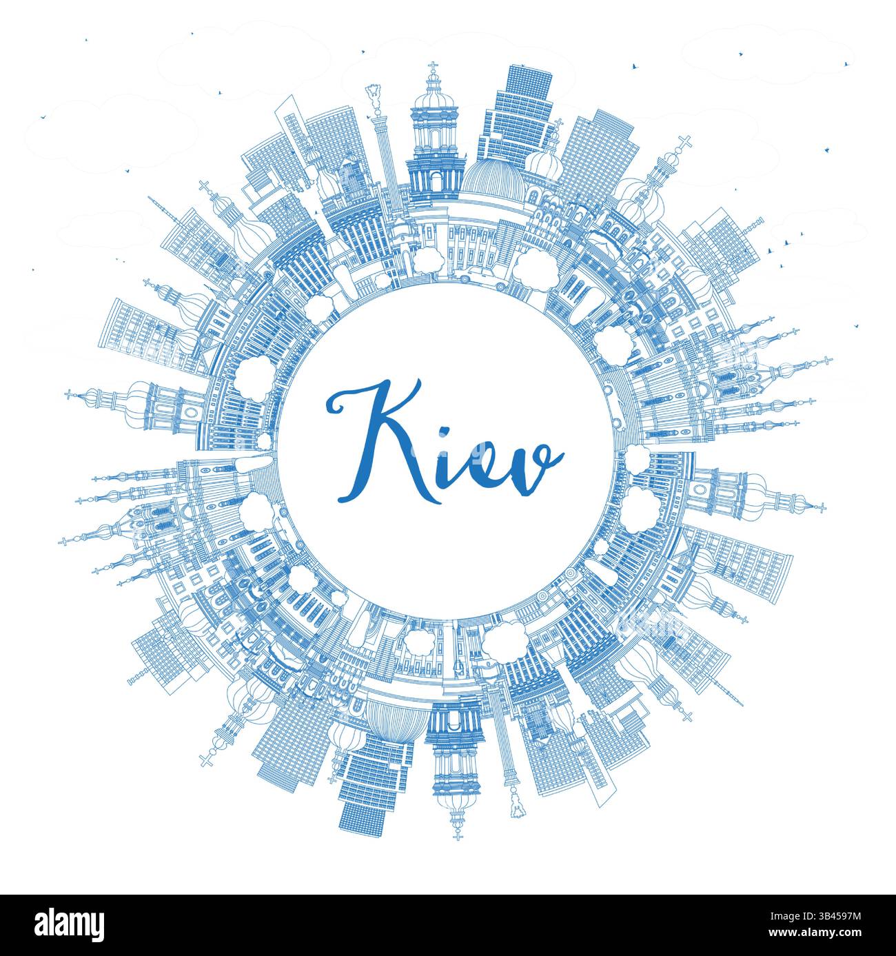 Old city kiev Stock Vector Images - Alamy