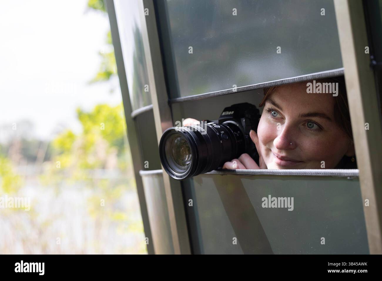 EDITORIAL USE ONLY Wildlife Photographer of the Year Rachel Bigsby uses ...