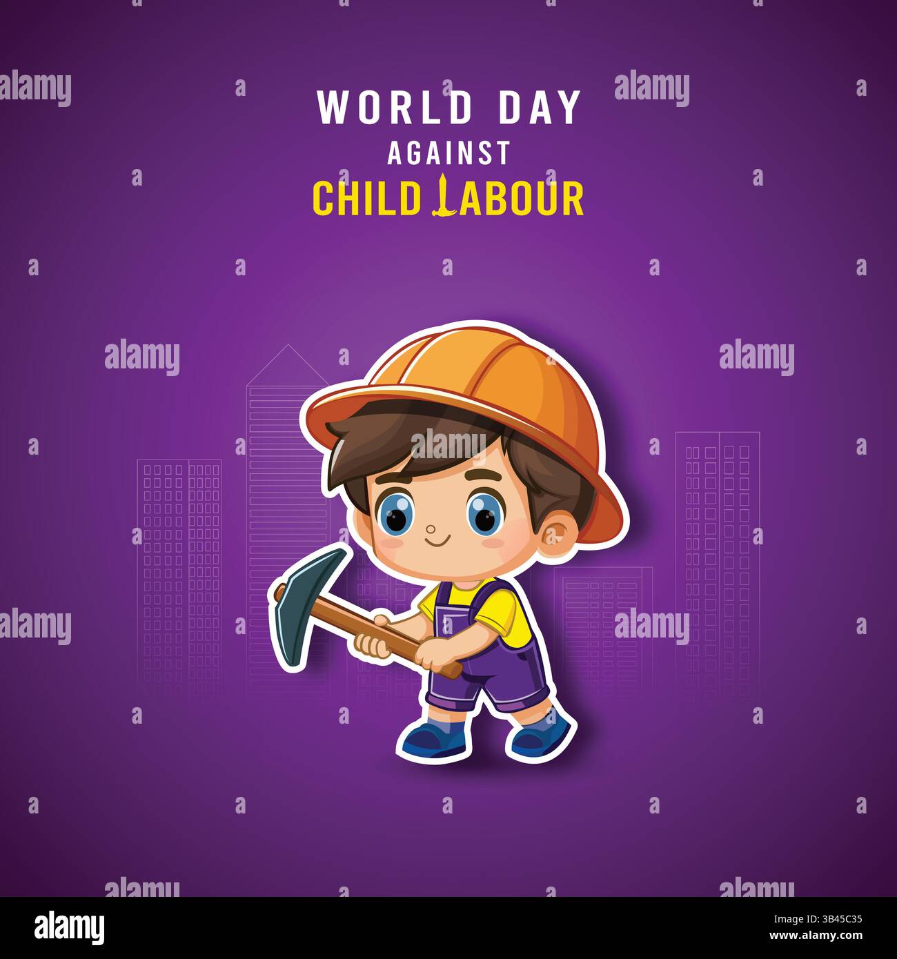 world day against child labour Poster | child labour Day Poster Stock ...