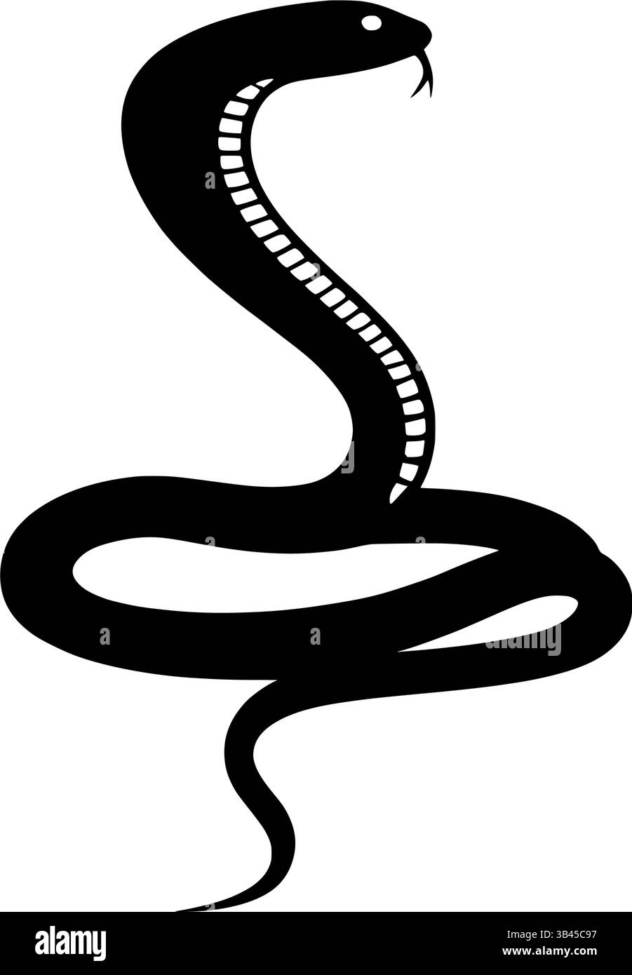Black cobra snake vector illustration design for logo and tattoo art ...