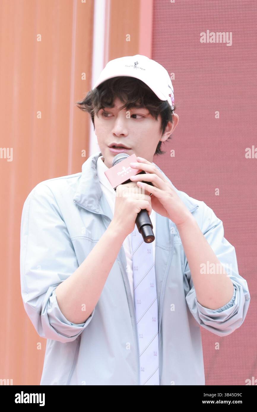 Chinese actor Ding Yuxi attends an activity in Chengdu City, southwest ...