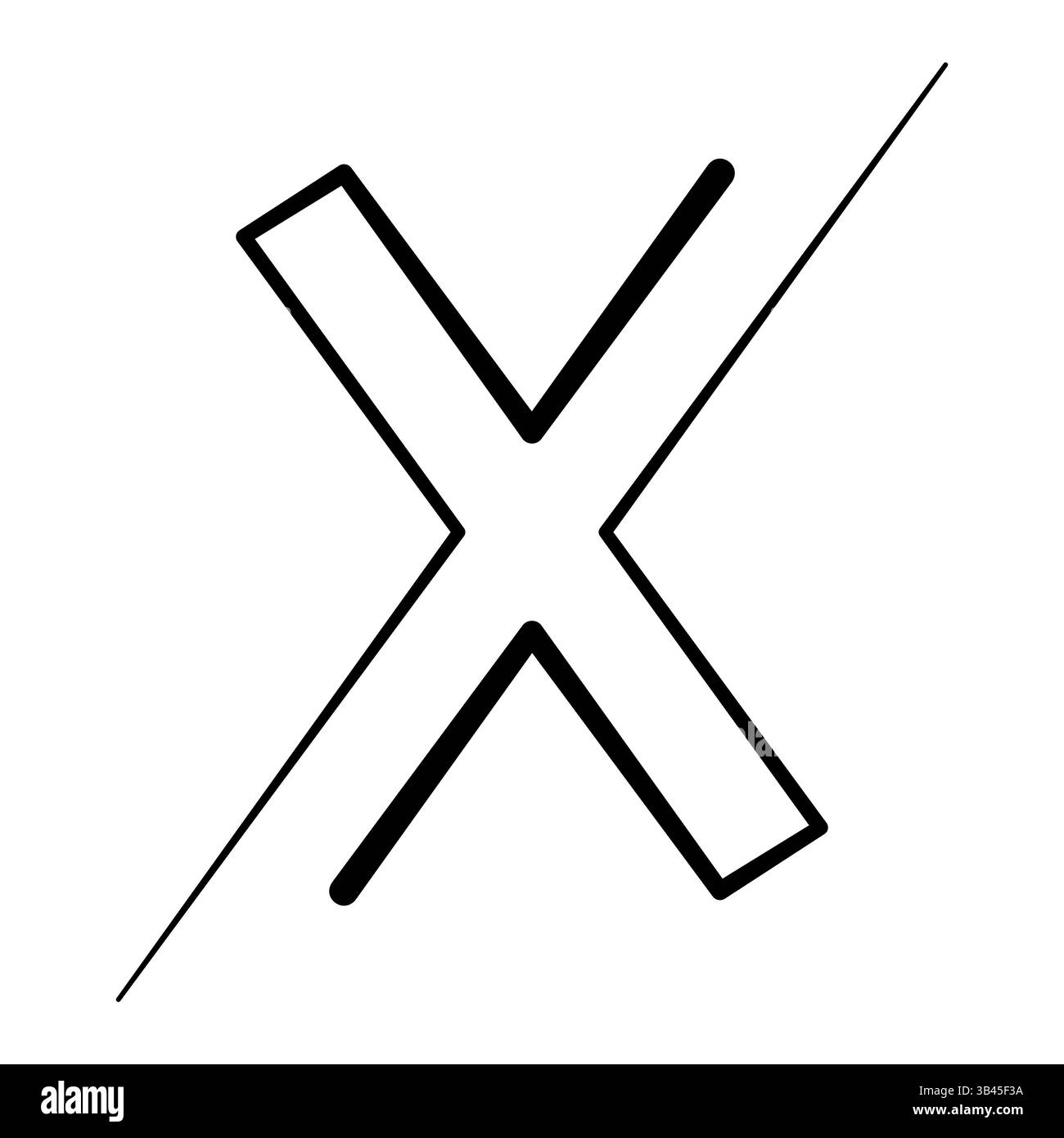 X logo one line cross, Intersecting Lines Forming letter X Stock Vector Image & Art - Alamy