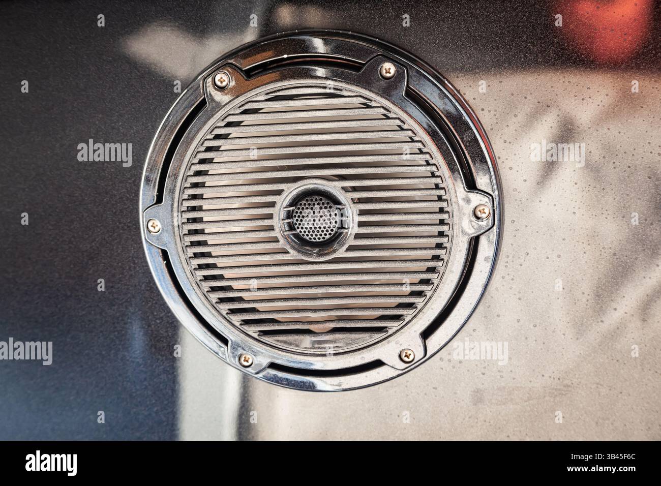 Waterproof membrane front audio speaker. Music speaker built into the ...