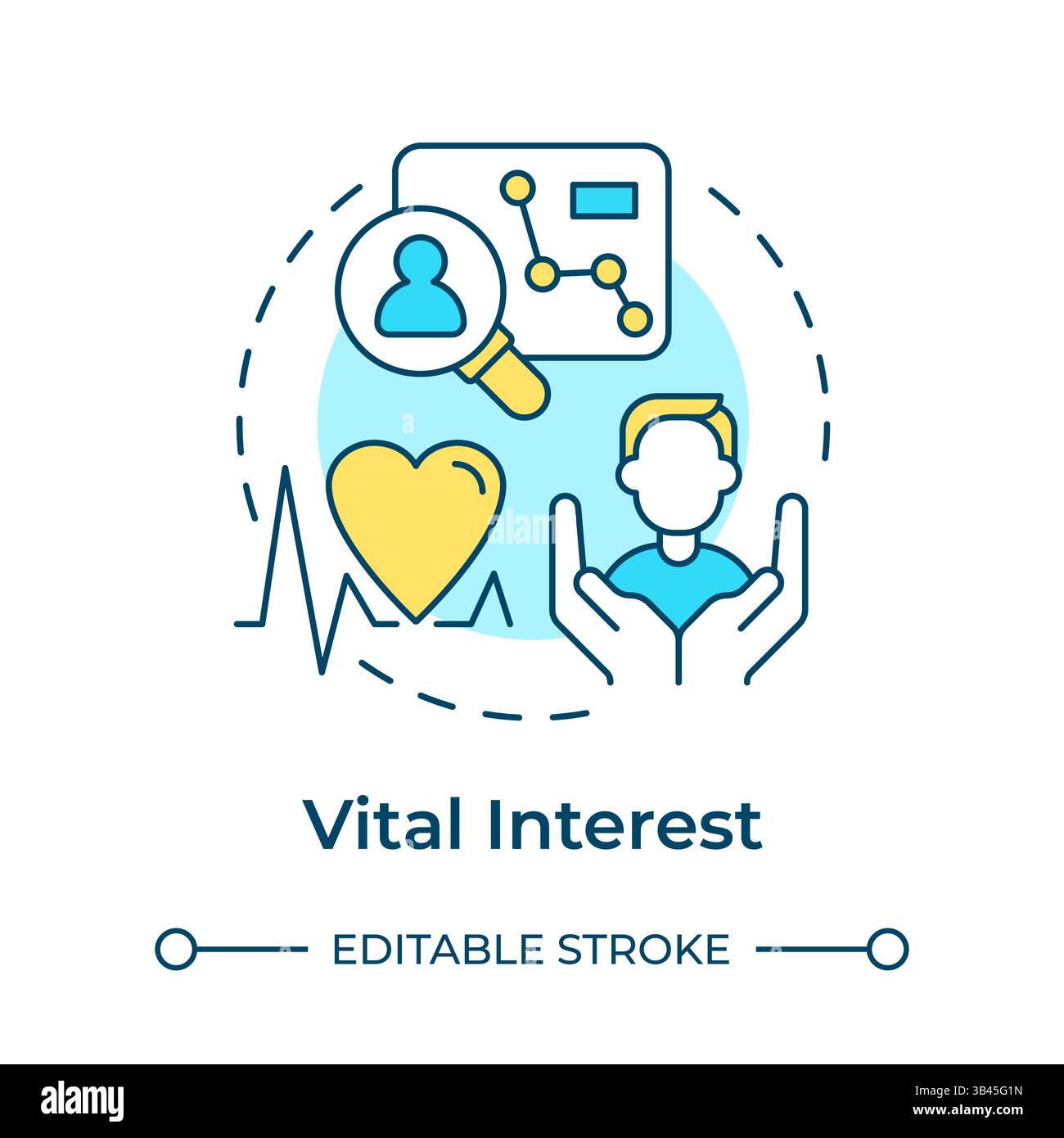 Vital interest multi color concept icon Stock Vector Image & Art - Alamy