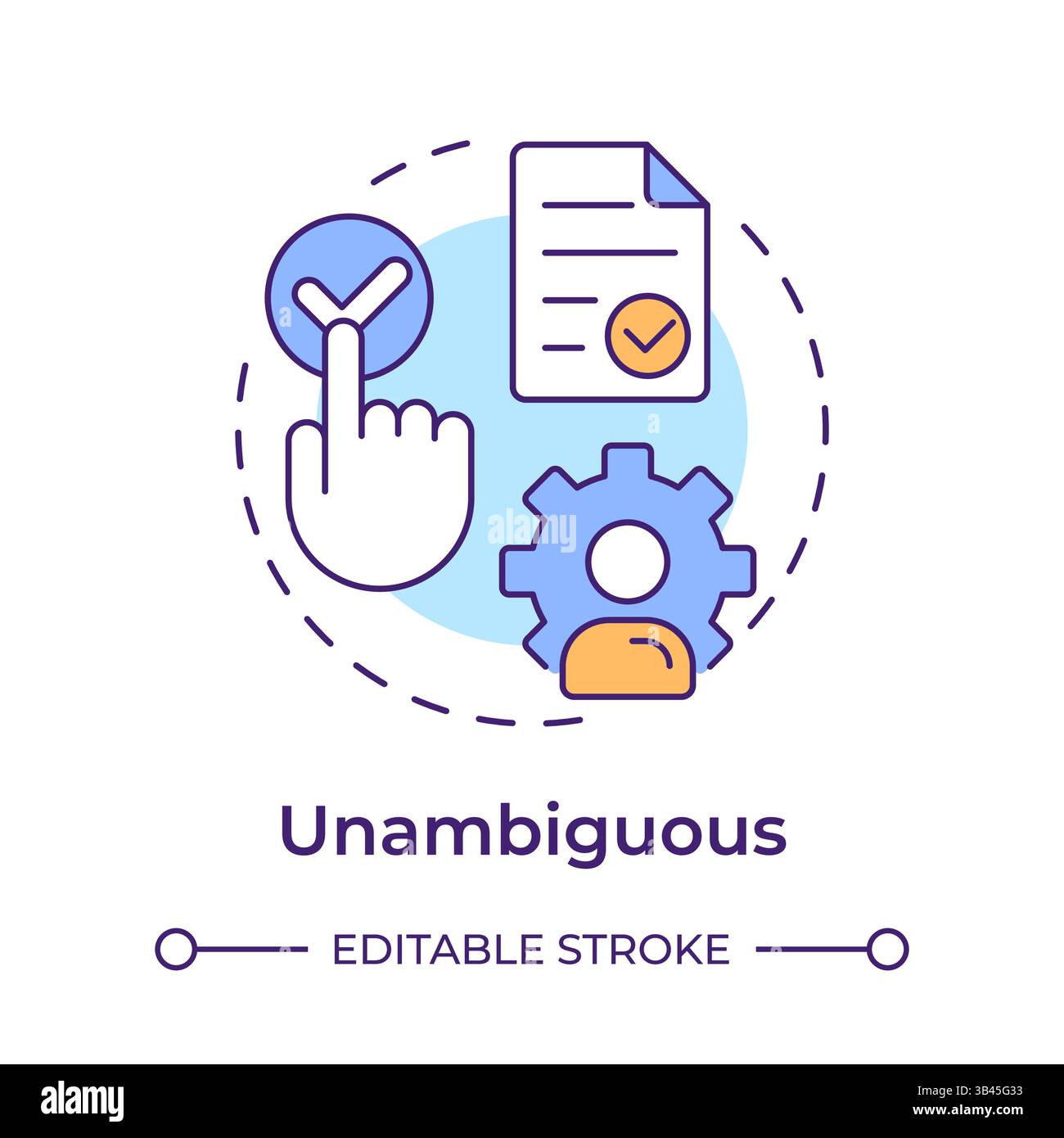 Unambiguous multi color concept icon Stock Vector Image & Art - Alamy