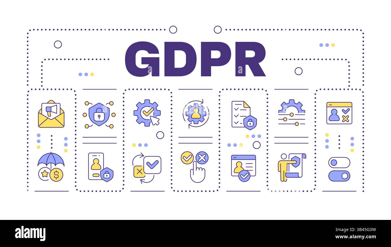 Gdpr concept general data protection regulation Stock Vector Images - Alamy
