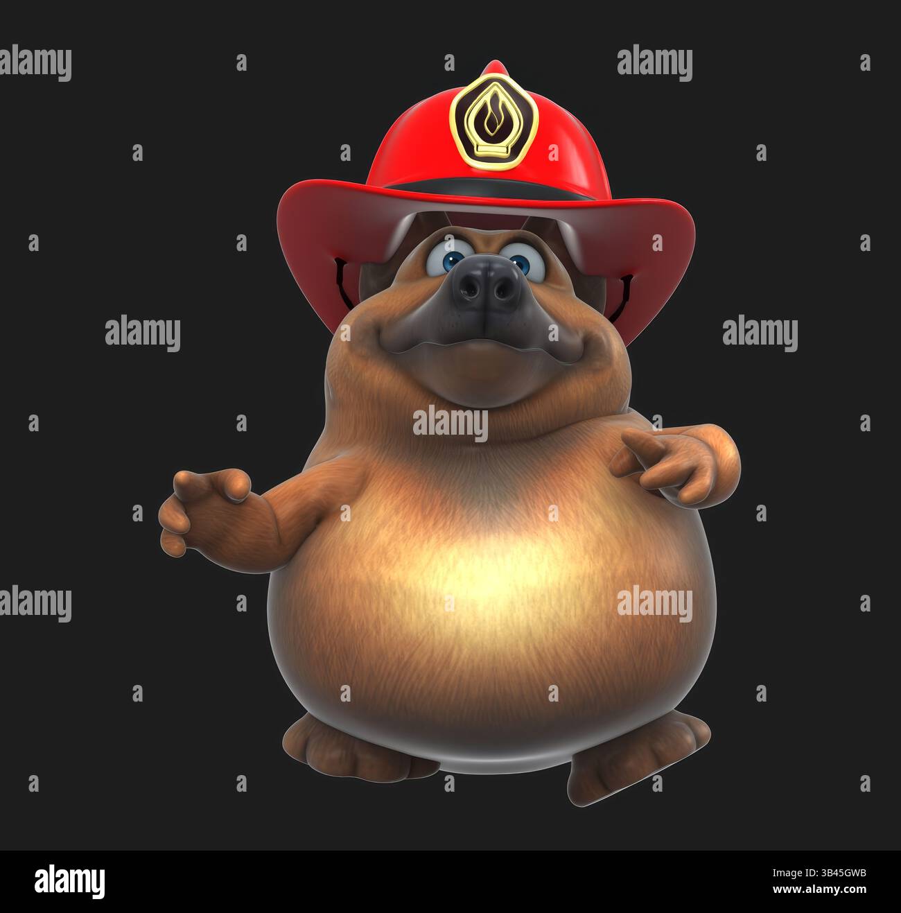 Fun 3d cartoon firefighter dog hi-res stock photography and images - Alamy