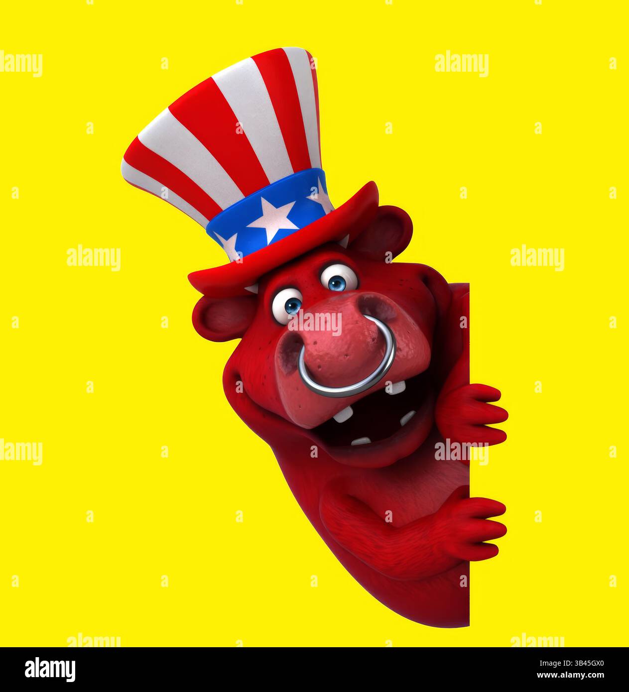 Fun 3d cartoon cow uncle hi-res stock photography and images - Alamy