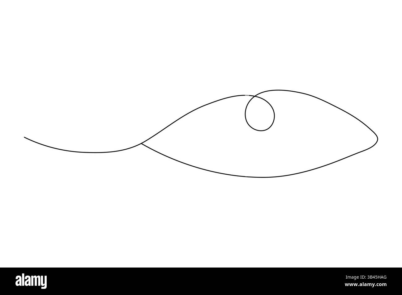 Eye symbol in continuous one line art of human eye sign outline vector ...