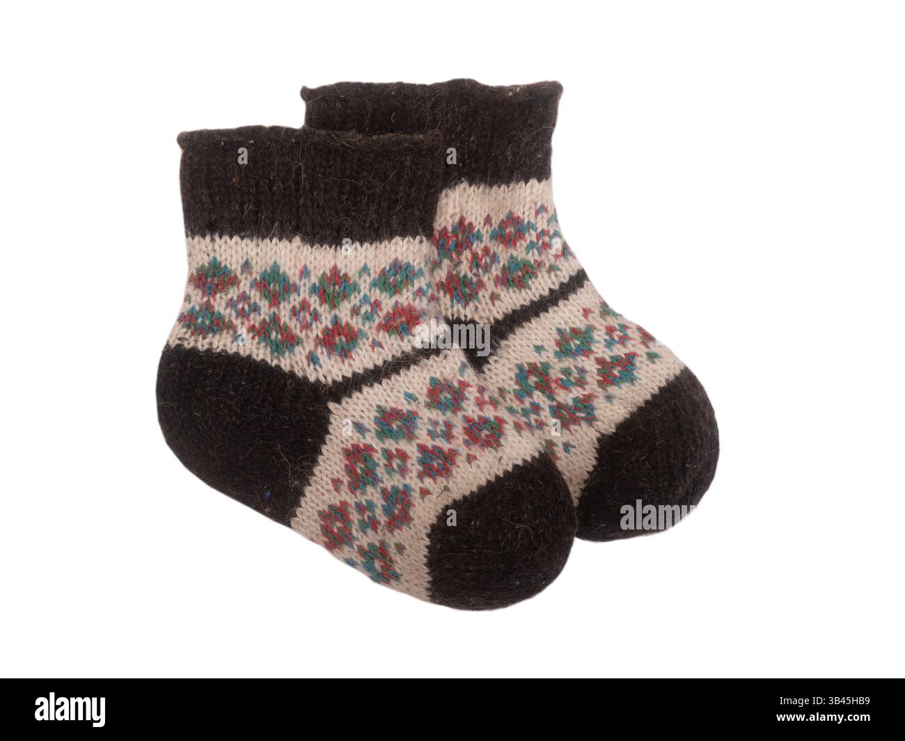 Cosy hand knitted socks Cut Out Stock Images & Pictures - Alamy