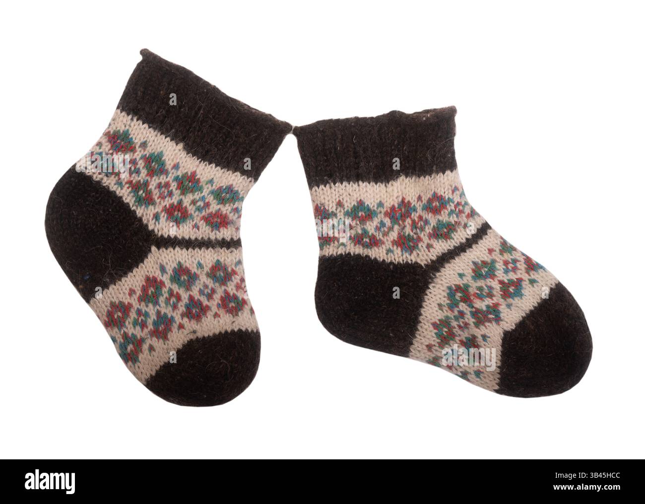Cosy hand knitted socks Cut Out Stock Images & Pictures - Alamy