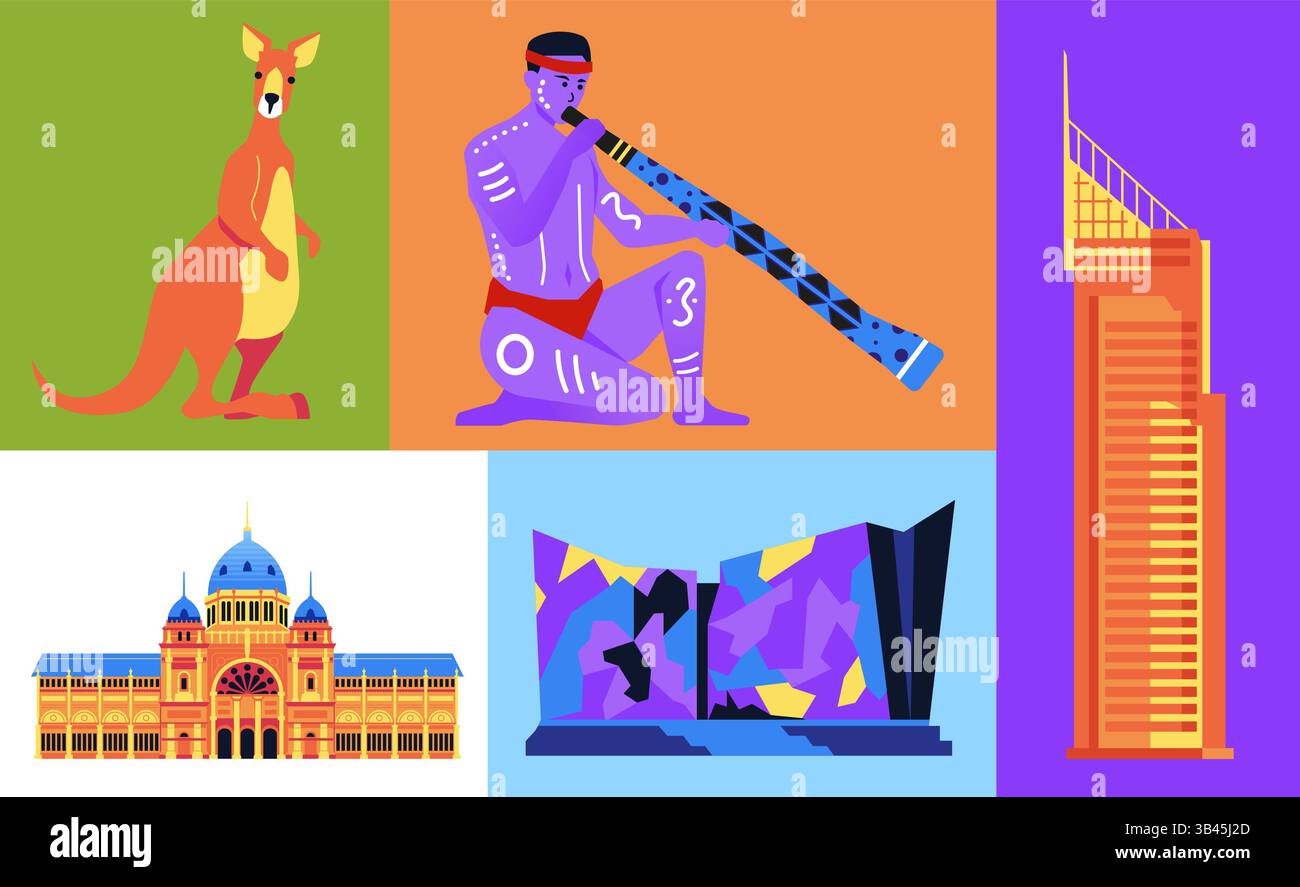 Melbourne lifestyle Stock Vector Images - Alamy