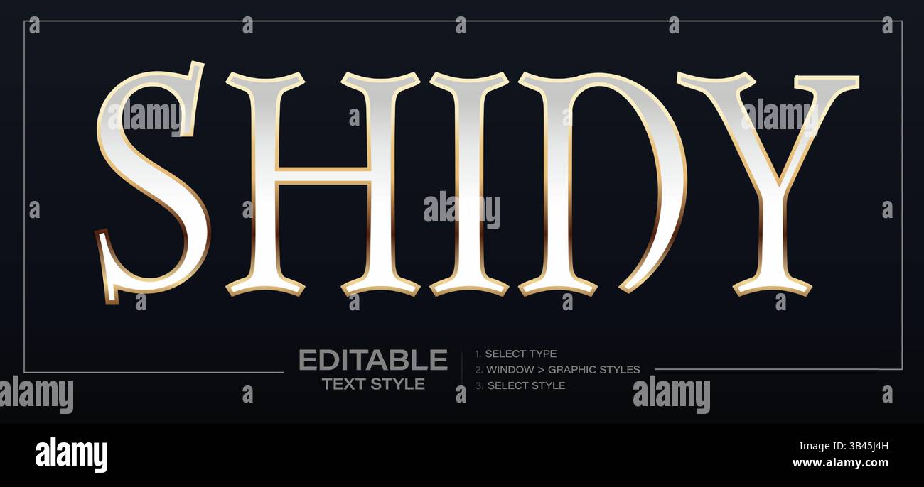 Shiny Gold Text Effect With Elegant Gradient Finish And Classic Serif ...