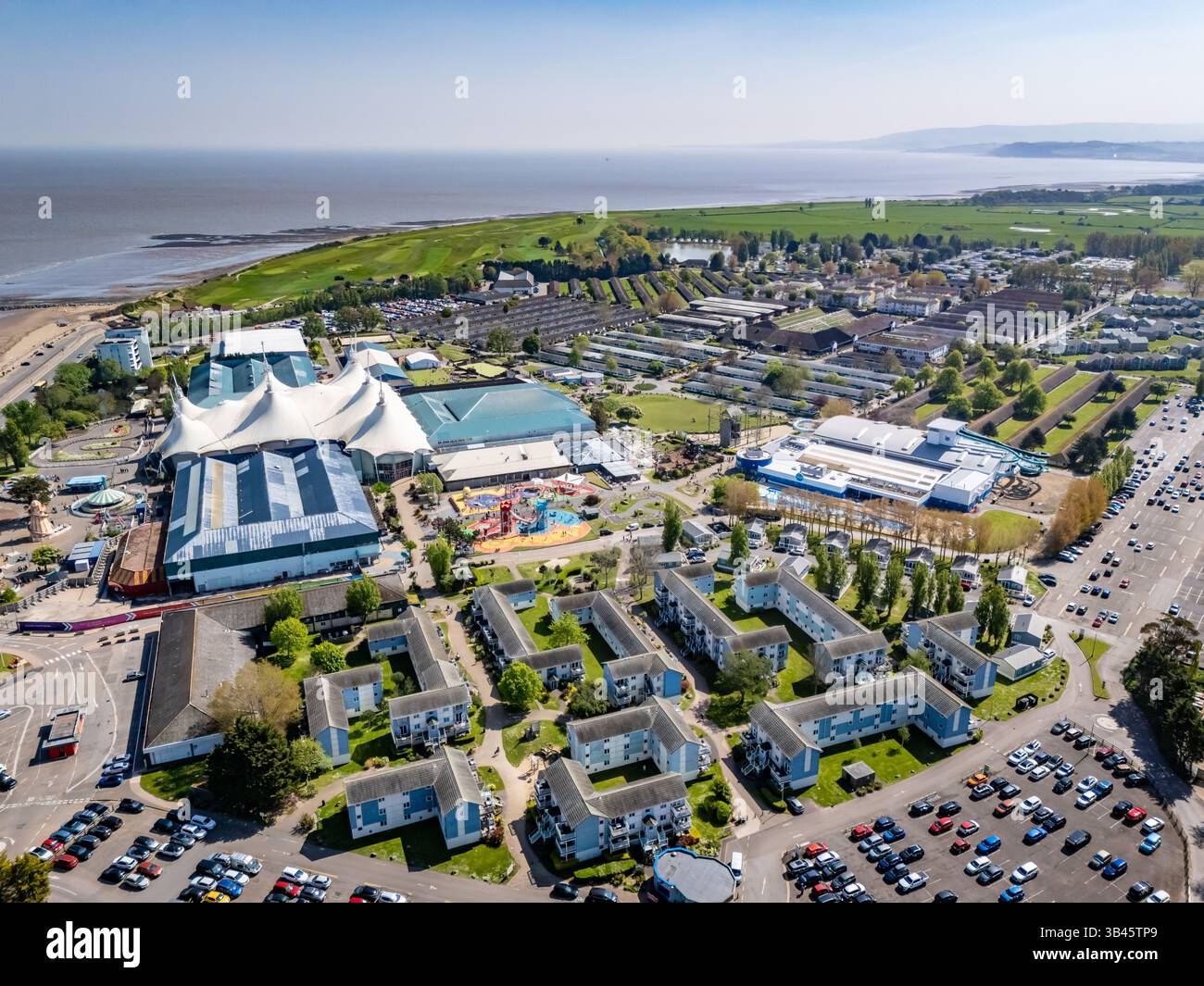 Minehead, UK. 29th Apr, 2025. Aerial view of the Butlin's holiday ...