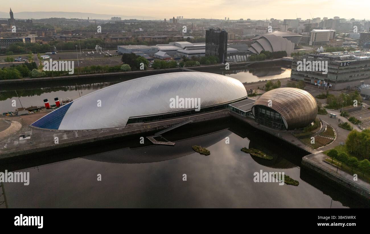 Ariel view of Glasgow with the hydro, bbc building & sec Stock Photo ...