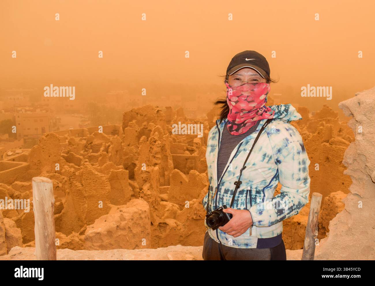 Siwa Oasis, Egypt, 29 April 2025. A visitor stands for a picture at the ...