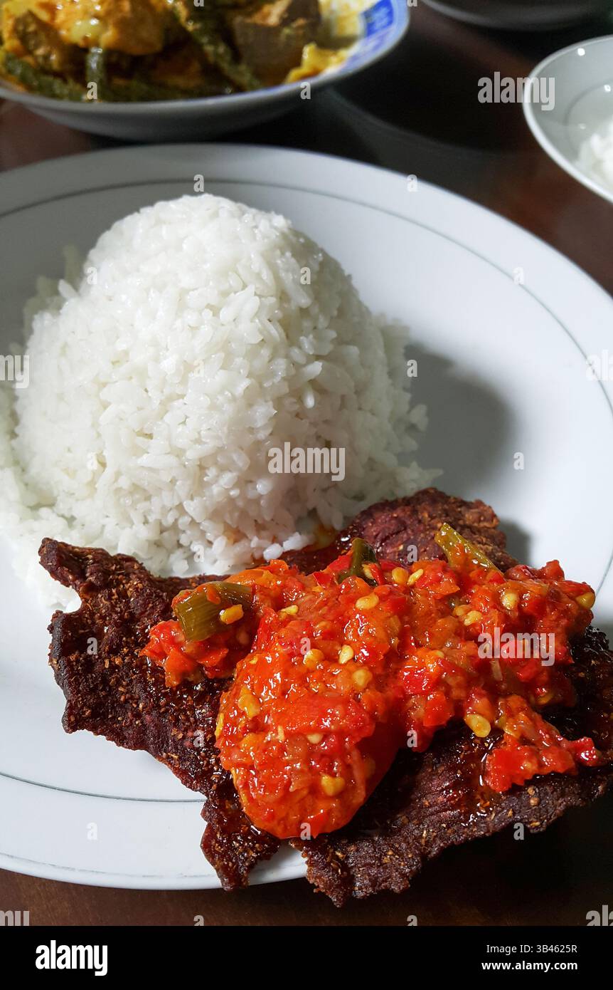 Dendeng Balado is a traditional cuisine from West Sumatra, indonesia ...