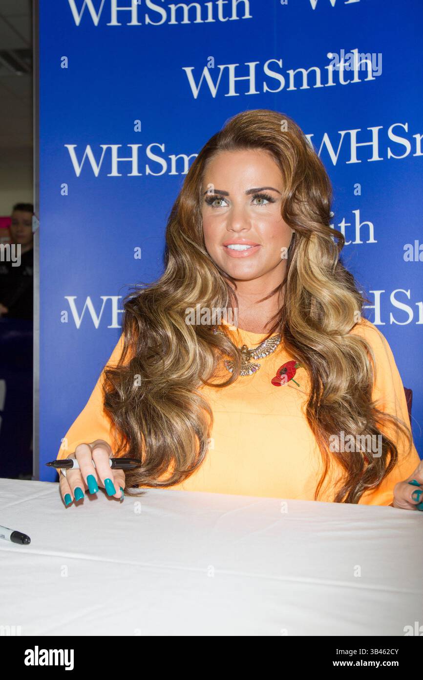 Katie Price aka Jordan signs her 5th autobiography "Love Lipstick and Lies" at WH Smith ...