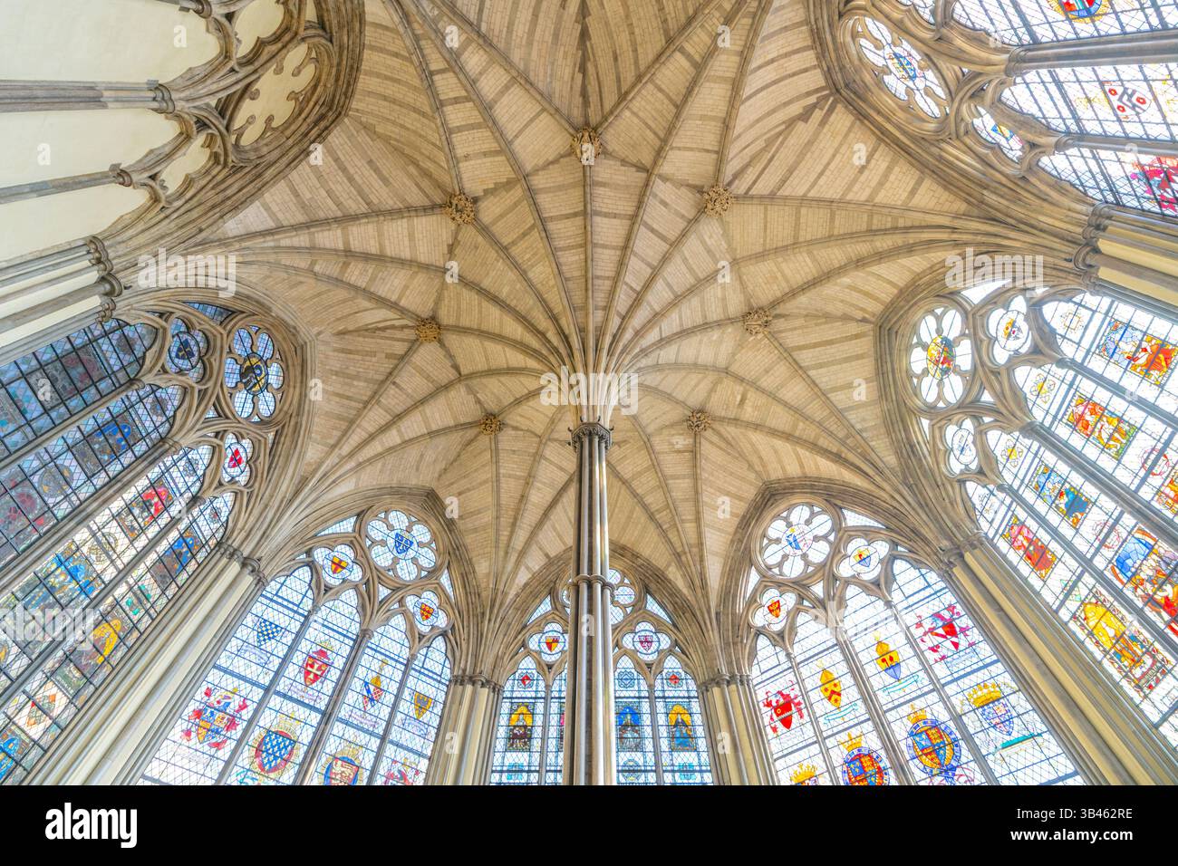 Explore the stunning vaulted ceiling and ornate stained glass windows ...