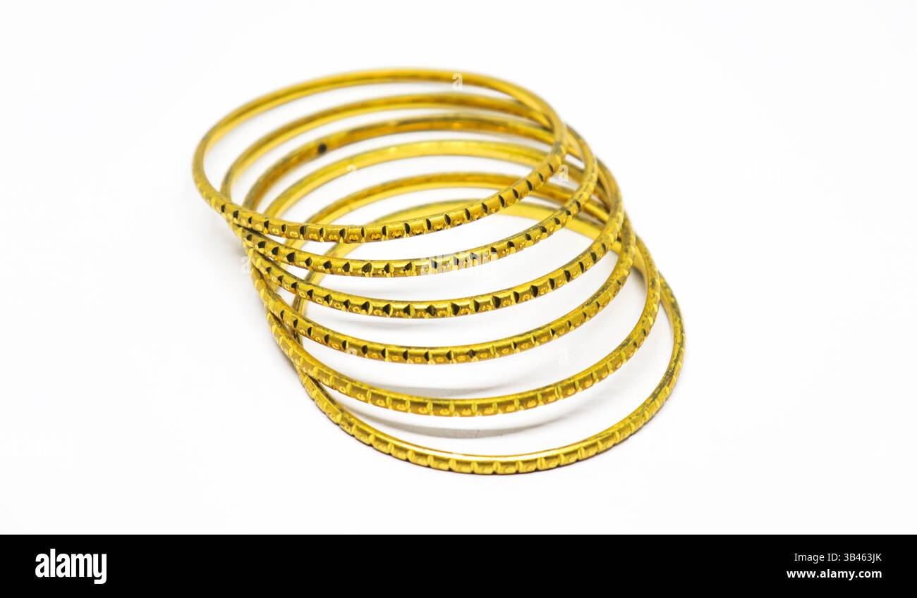 Indian bangles on white hi-res stock photography and images - Alamy