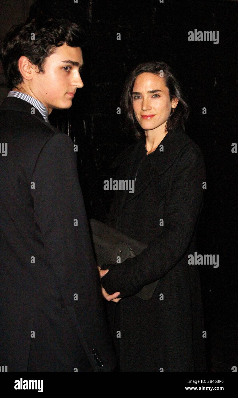 Jennifer Connelly and her son Kai Dugan at the Artwalk Event in Soho ...