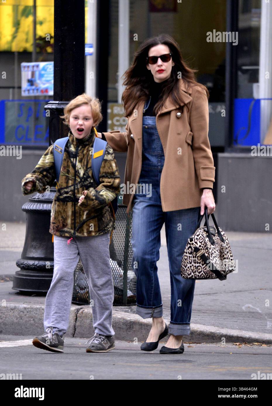 Liv Tyler out and about with her son Milo Langdon in the West Village ...