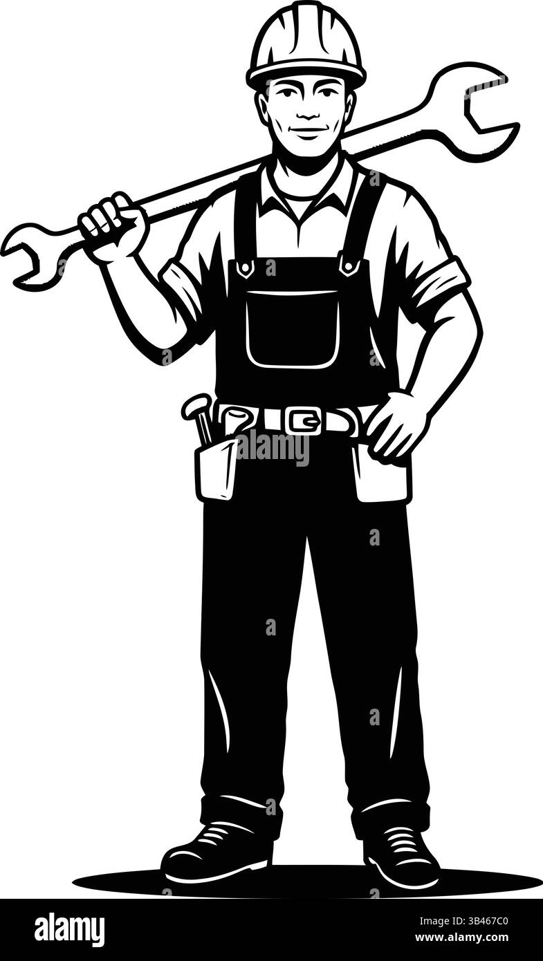 Labour Day Worker Silhouette Vector Art – 1st May Industrial Tribute ...
