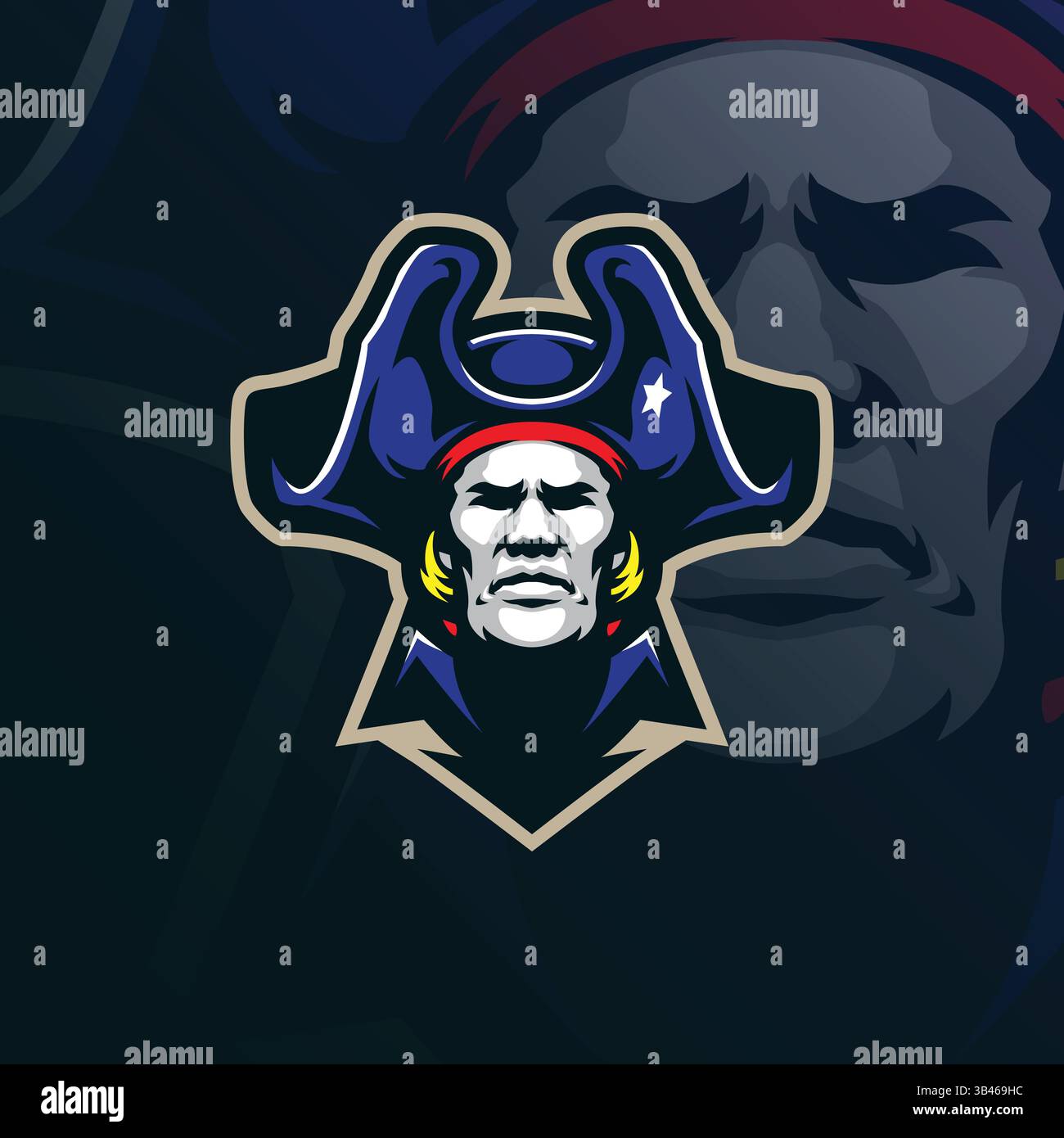 Patriot mascot logo design vector with modern illustration concept ...