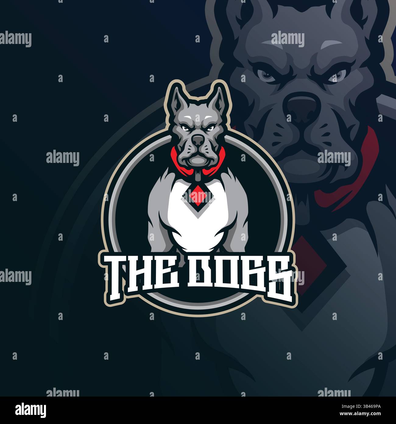 Dog mascot logo design vector with modern illustration concept style ...