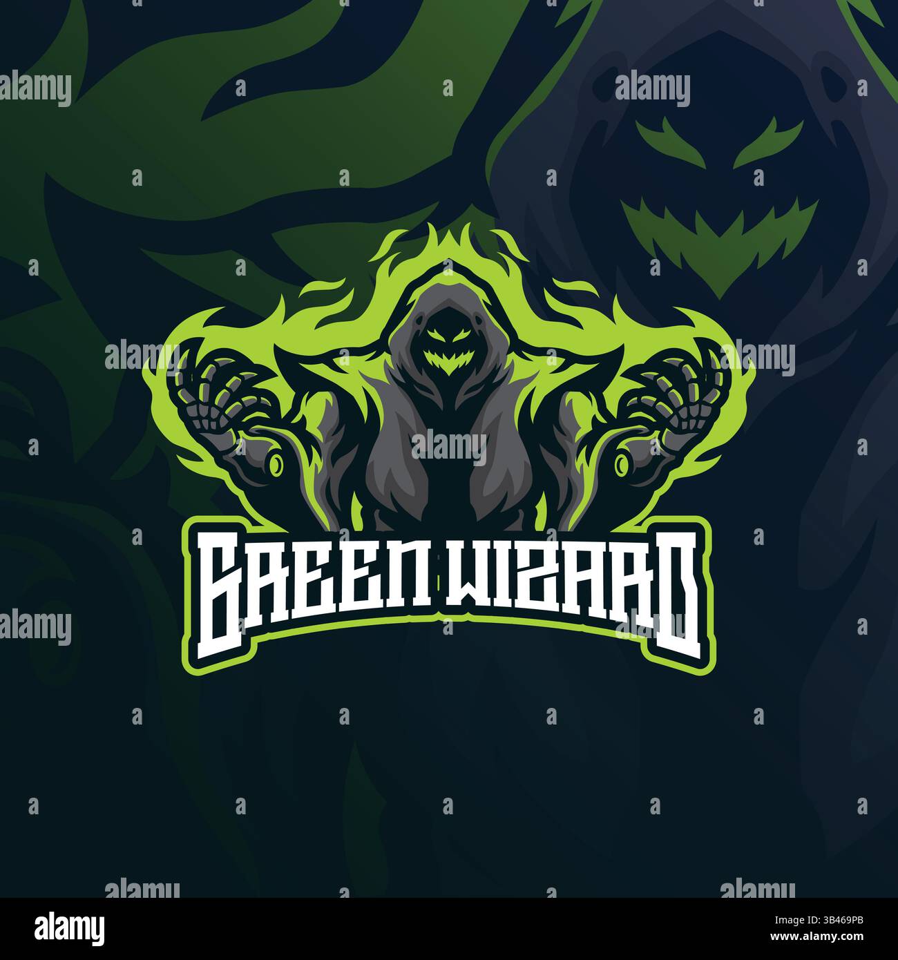 Wizard mascot logo design vector with modern illustration concept style ...