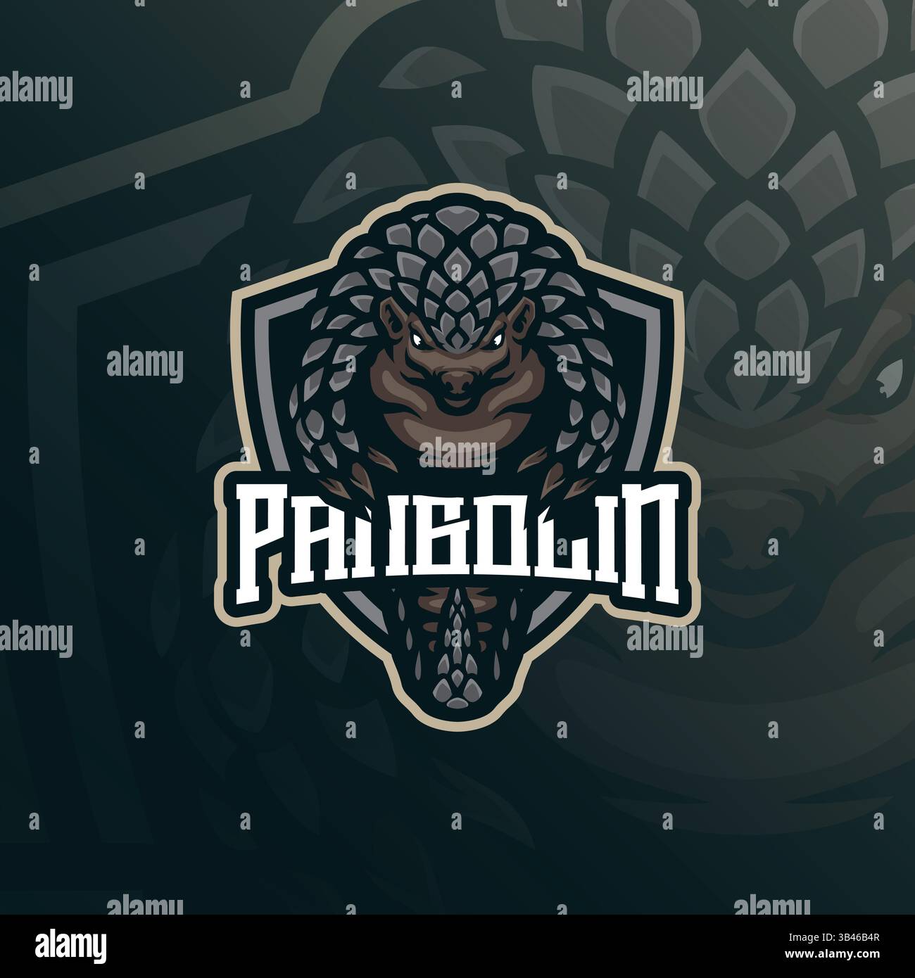 Pangolin face logo hi-res stock photography and images - Alamy
