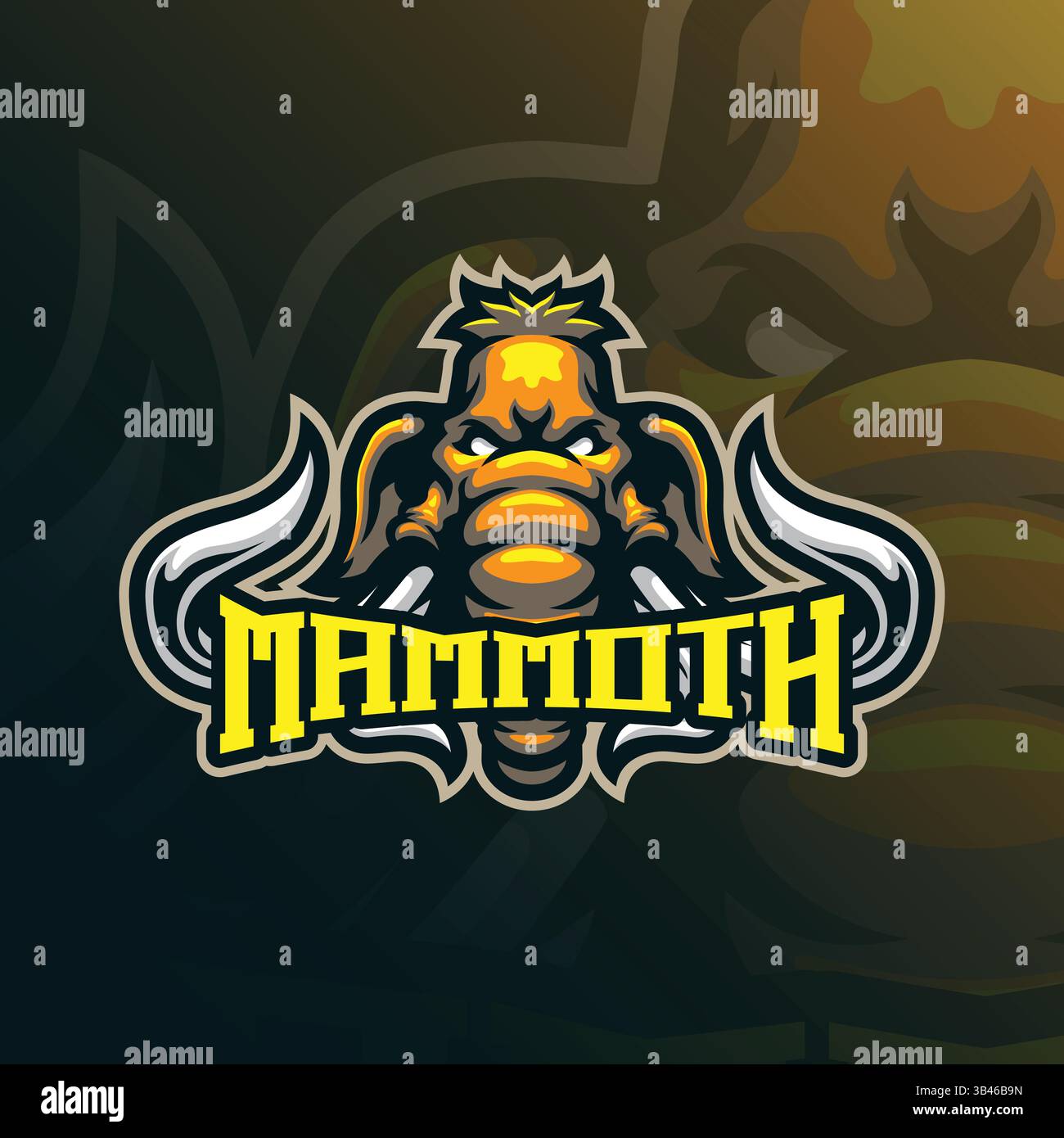 Mammoth mascot logo design with modern illustration concept style for ...